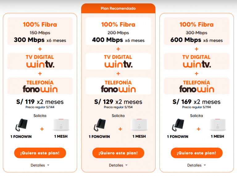 Trío WIN 100% Fibra: Internet, Telefonía fija y TV Digital en una sola ...