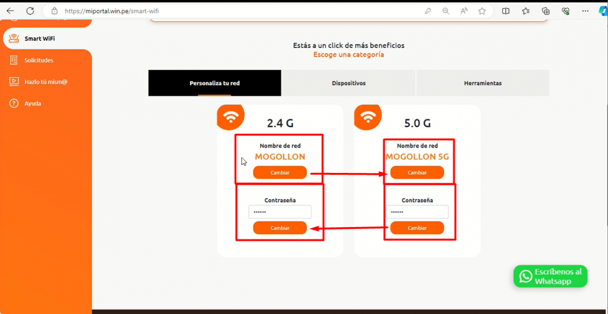 Smart WiFi: Cómo cambiar la contraseña de mi WiFi WIN y más - WIN Internet